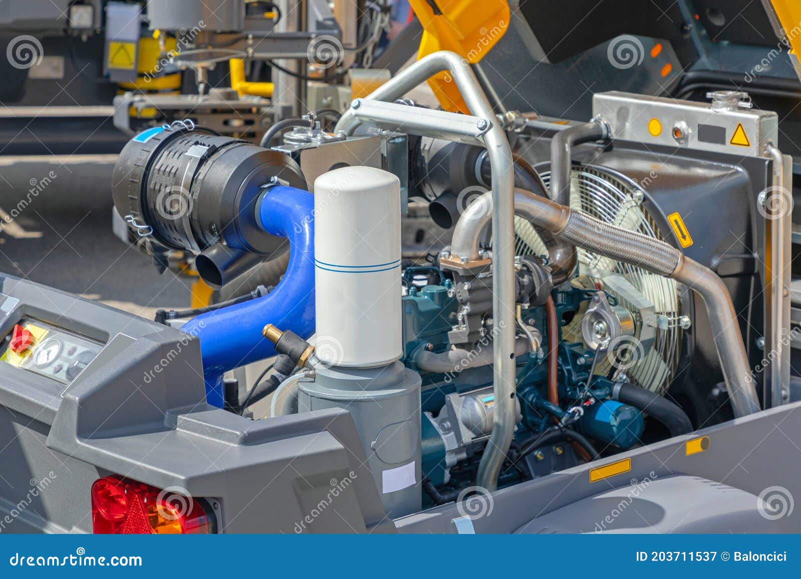 Mobile Air Compressor stock image. Image of trailer - 203711537