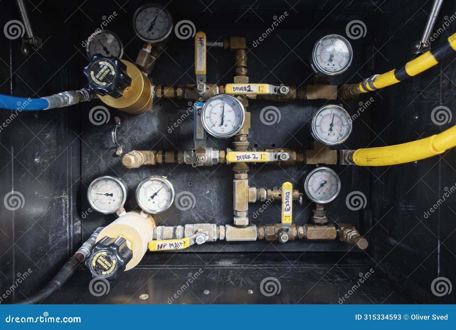 Mobile Air Control Box for Commercial Diving Stock Image - Image of ...