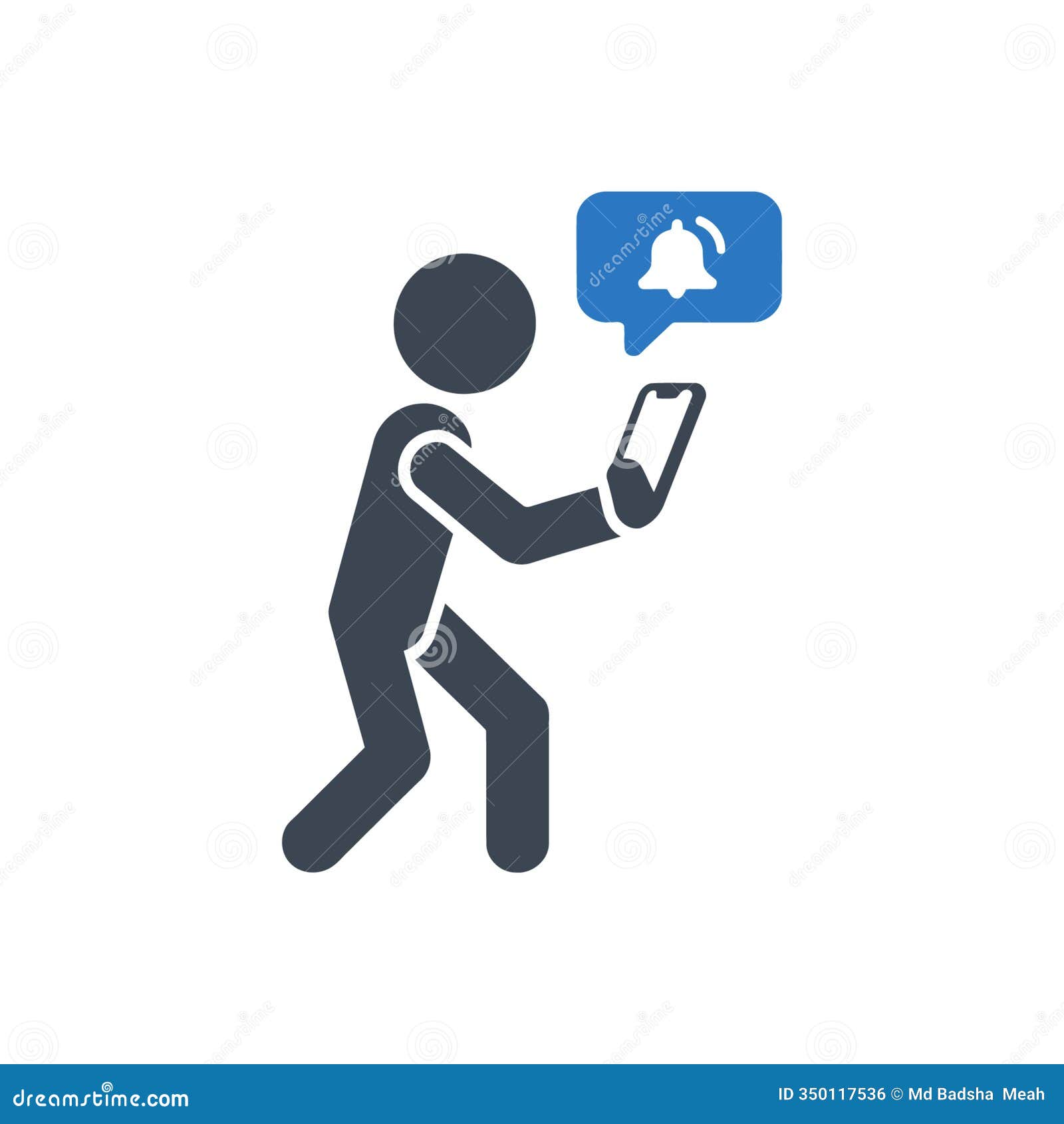 Alert Notification Icon On Red Circle And Gray Background. Negative ...