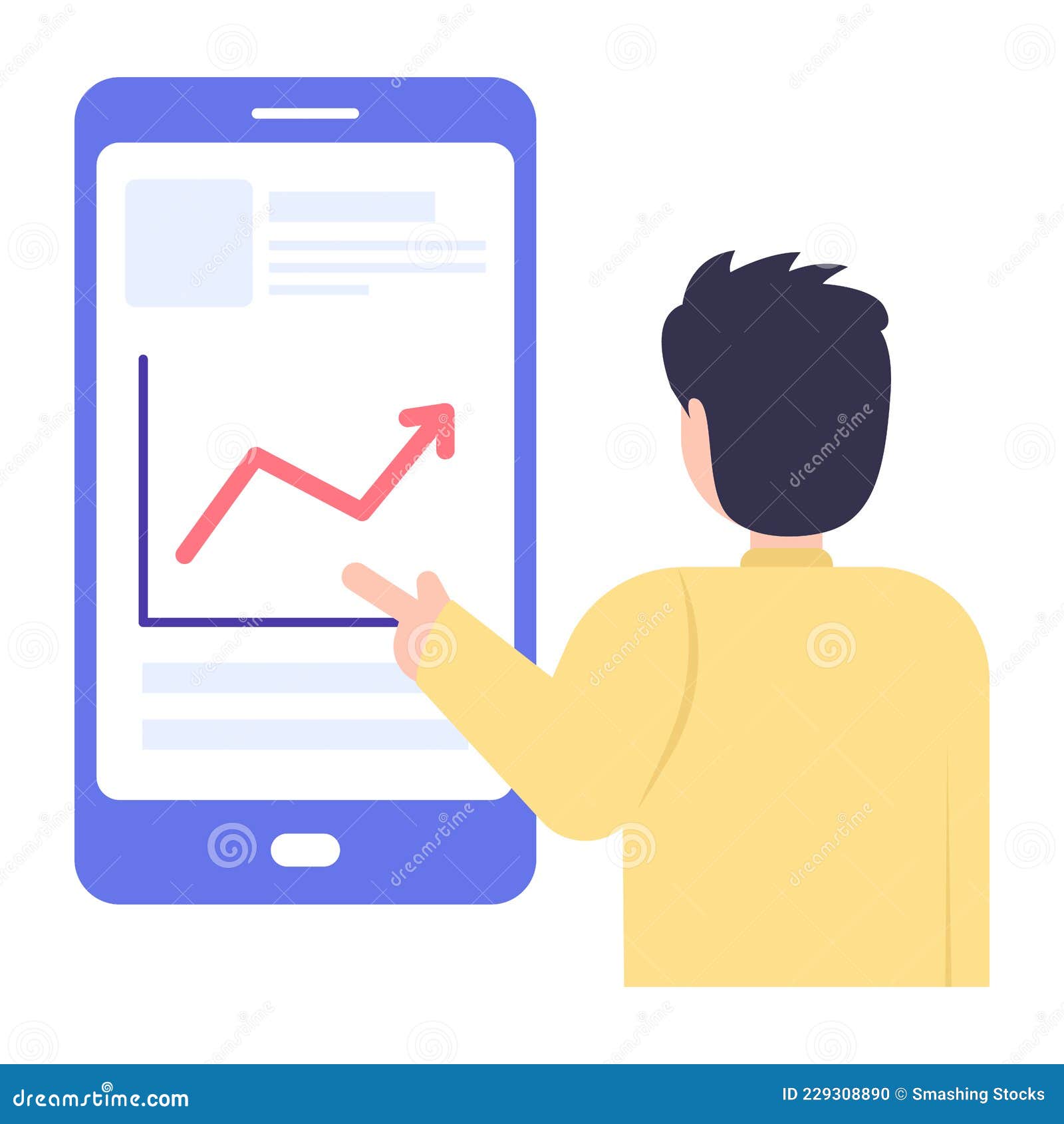 Mobile Analytics stock vector. Illustration of mobile - 229308890