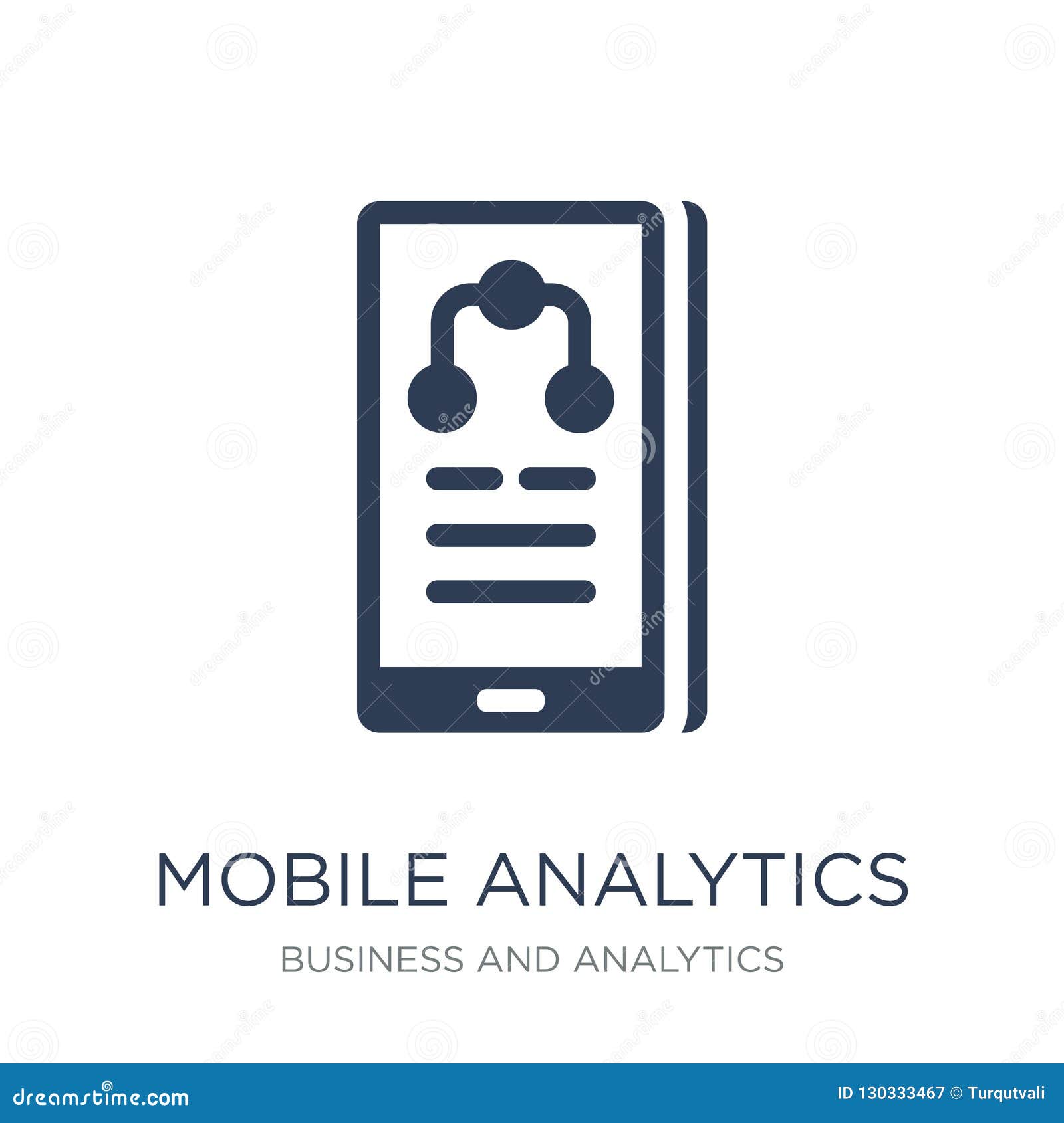Mobile Analytics Icon. Trendy Flat Vector Mobile Analytics Icon Stock ...