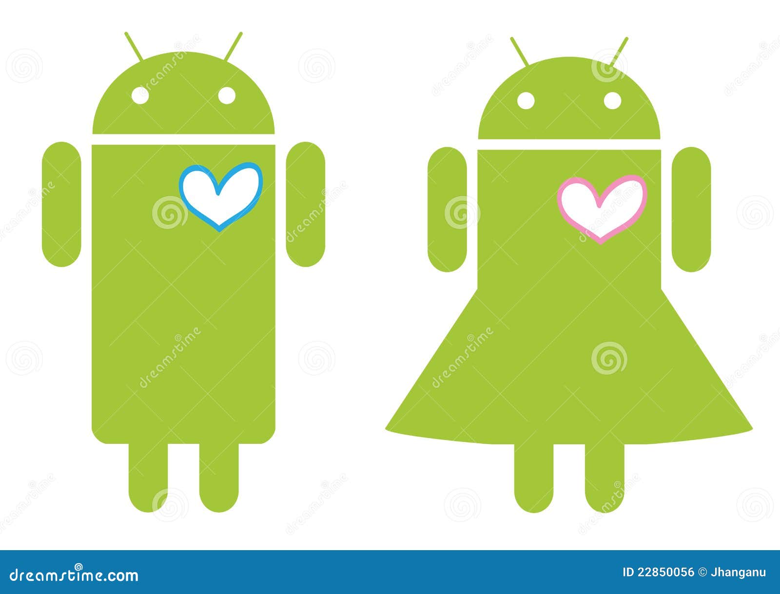 Mobile Android love couple editorial photo. Illustration of google ...