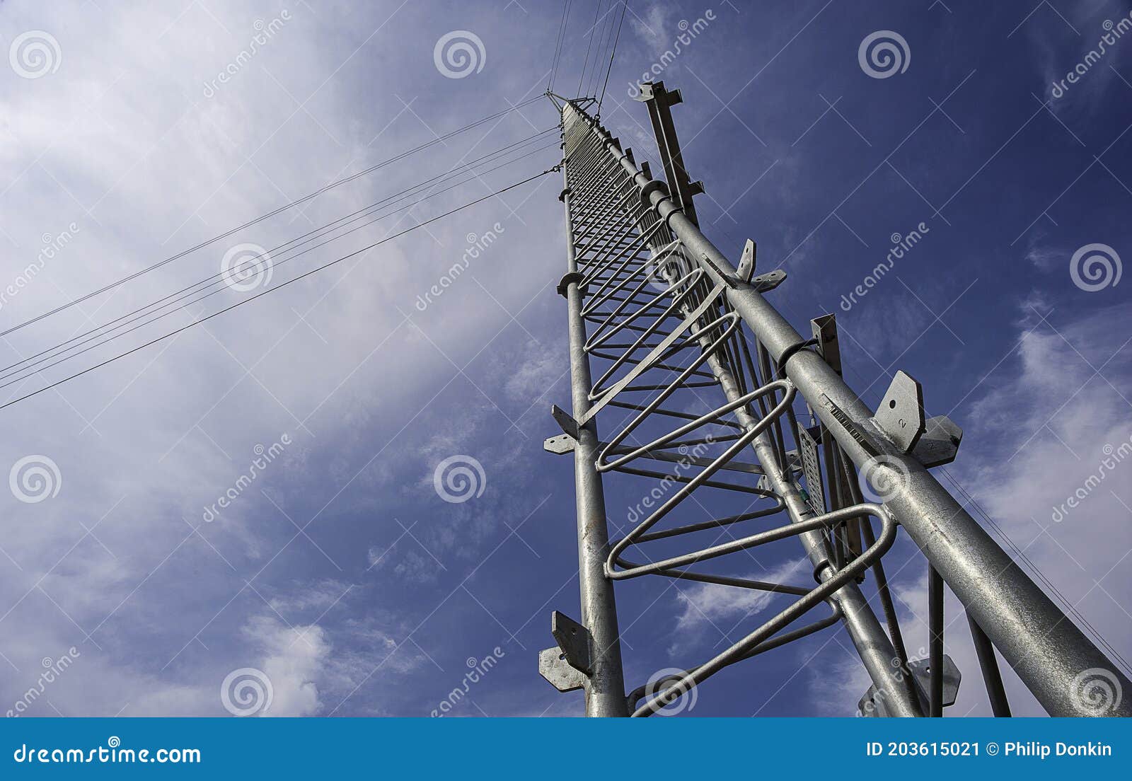 Mobile Antenna Arrays Showing Structure and Designs Stock Image - Image ...