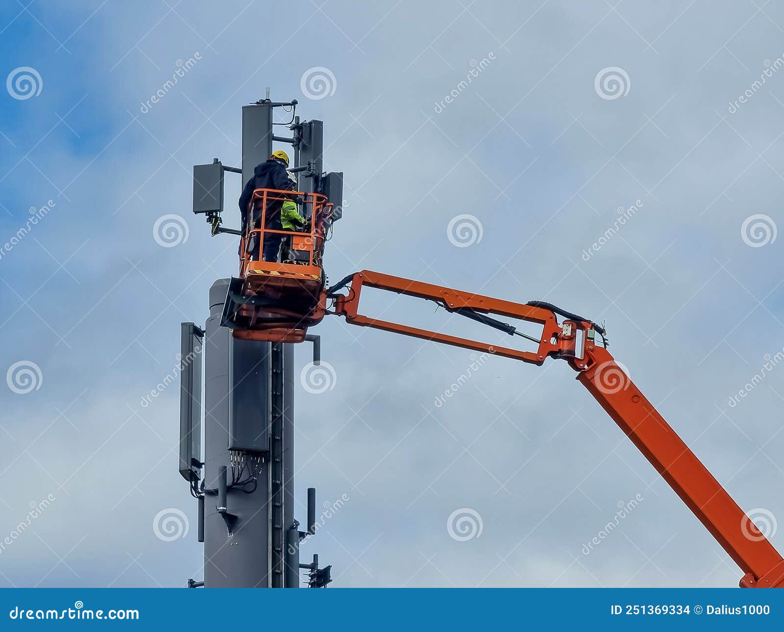 Mobile Antenna Tower Maintenance Service - Denmark Stock Photo - Image ...