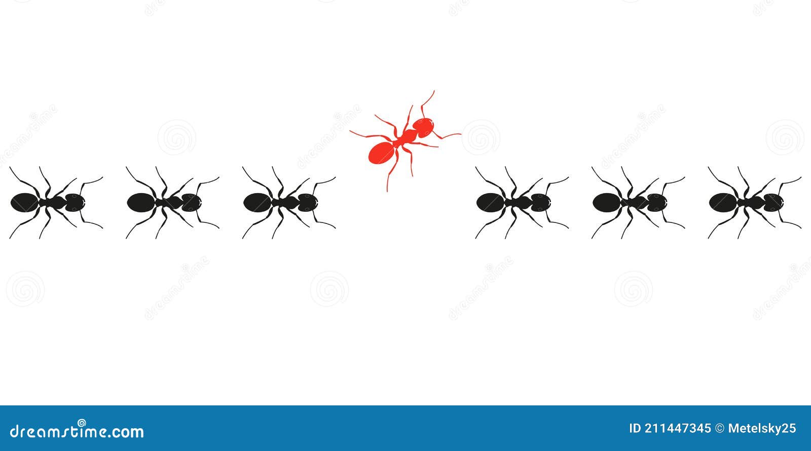 Red Ants Marching In A Circle. Vector Round Formic Frame Consisting Of ...