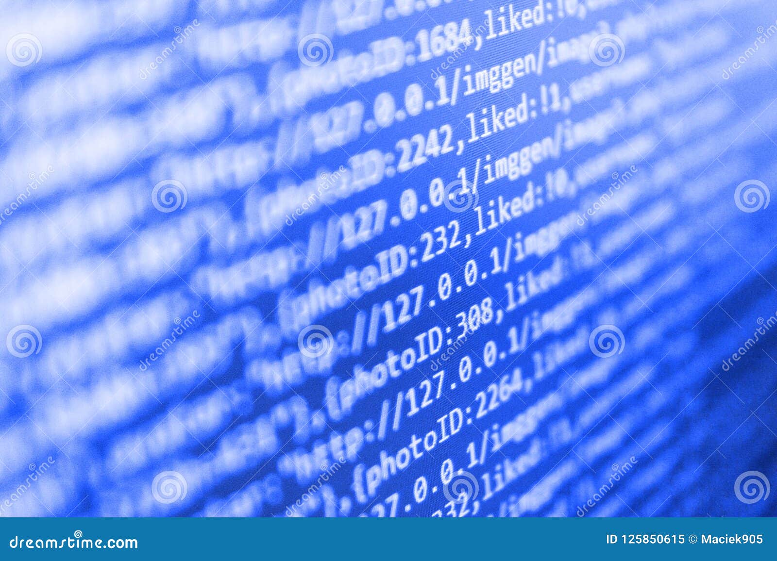 Mobile App Building It Coding On Monitor Stock Image Image Of Code Html 125850615