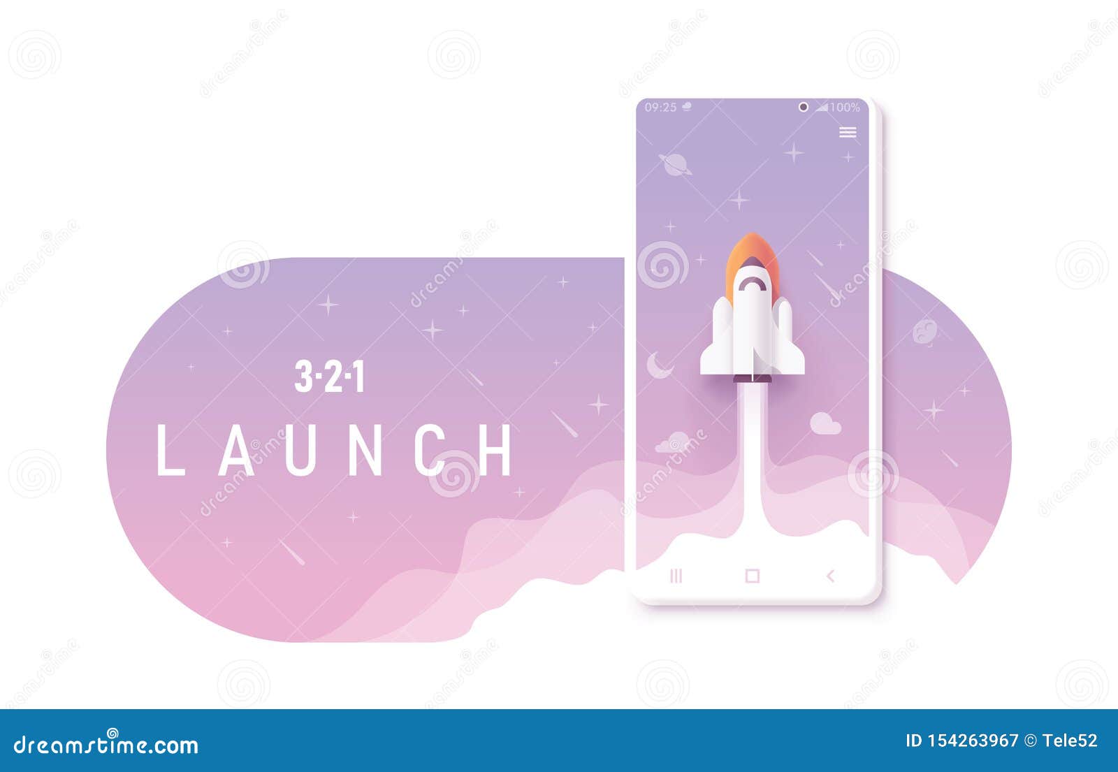 Mobile App Creation Concept Stock Vector - Illustration of start ...