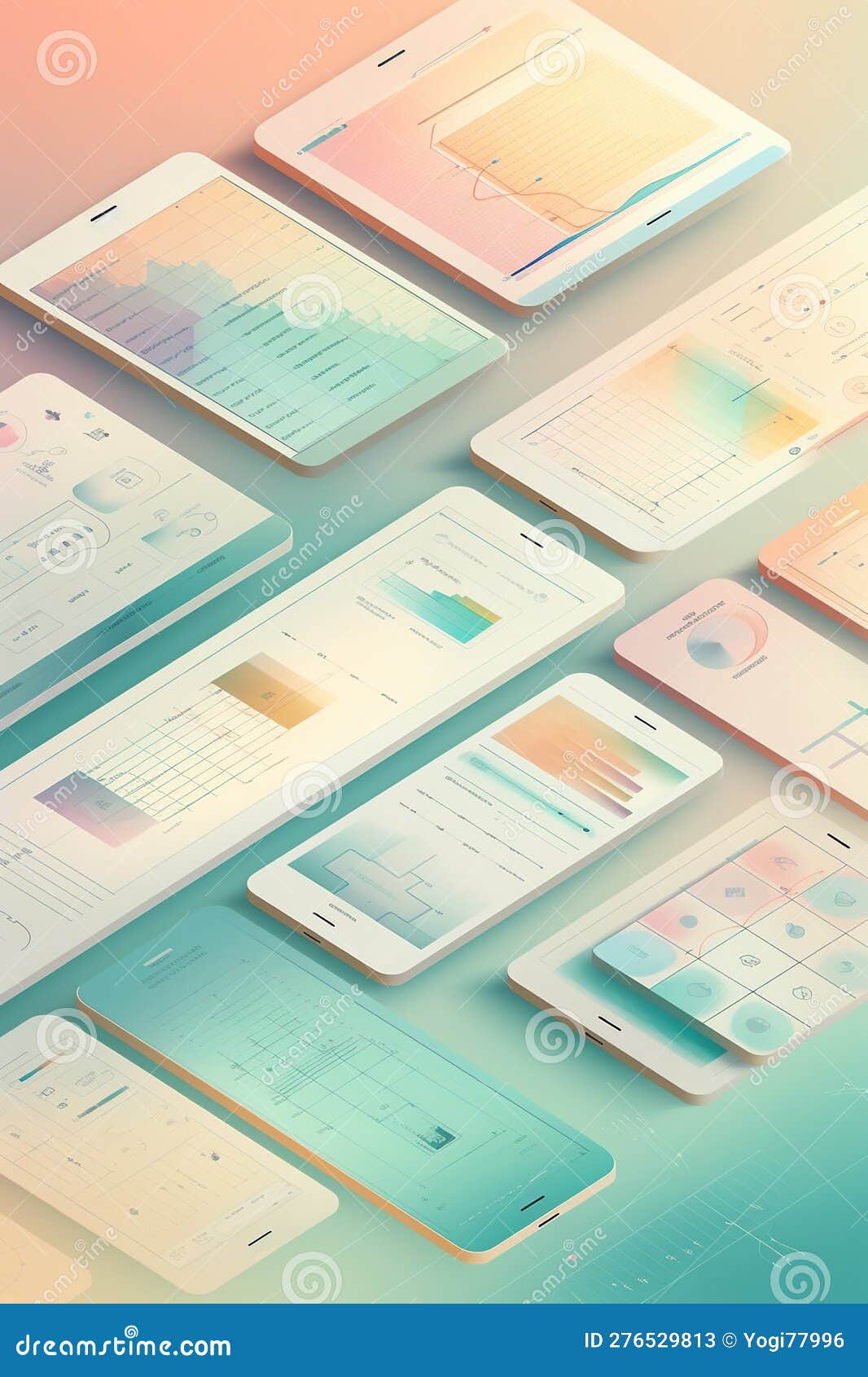 Mobile App Design Blueprint,technological Design.Created Using ...