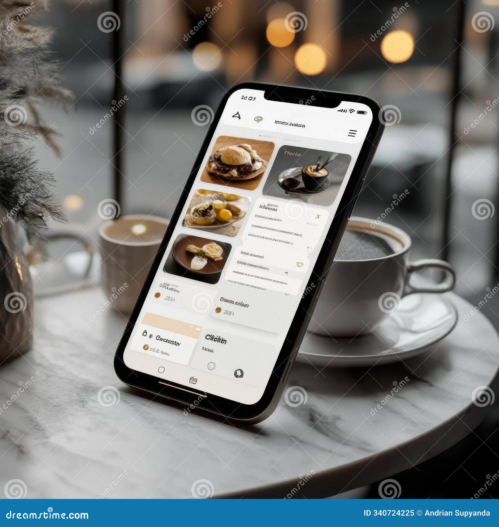 Mobile App Design for Restaurant Ordering Stock Illustration ...
