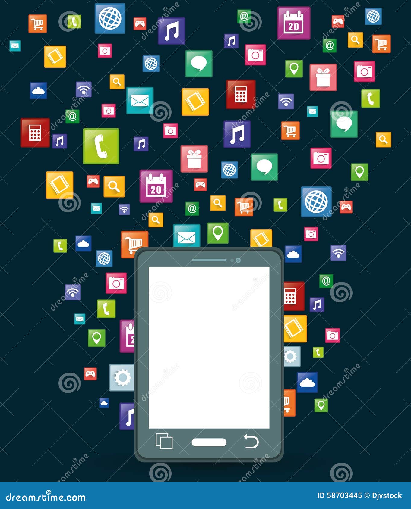 Mobile app design. stock vector. Illustration of digital - 58703445