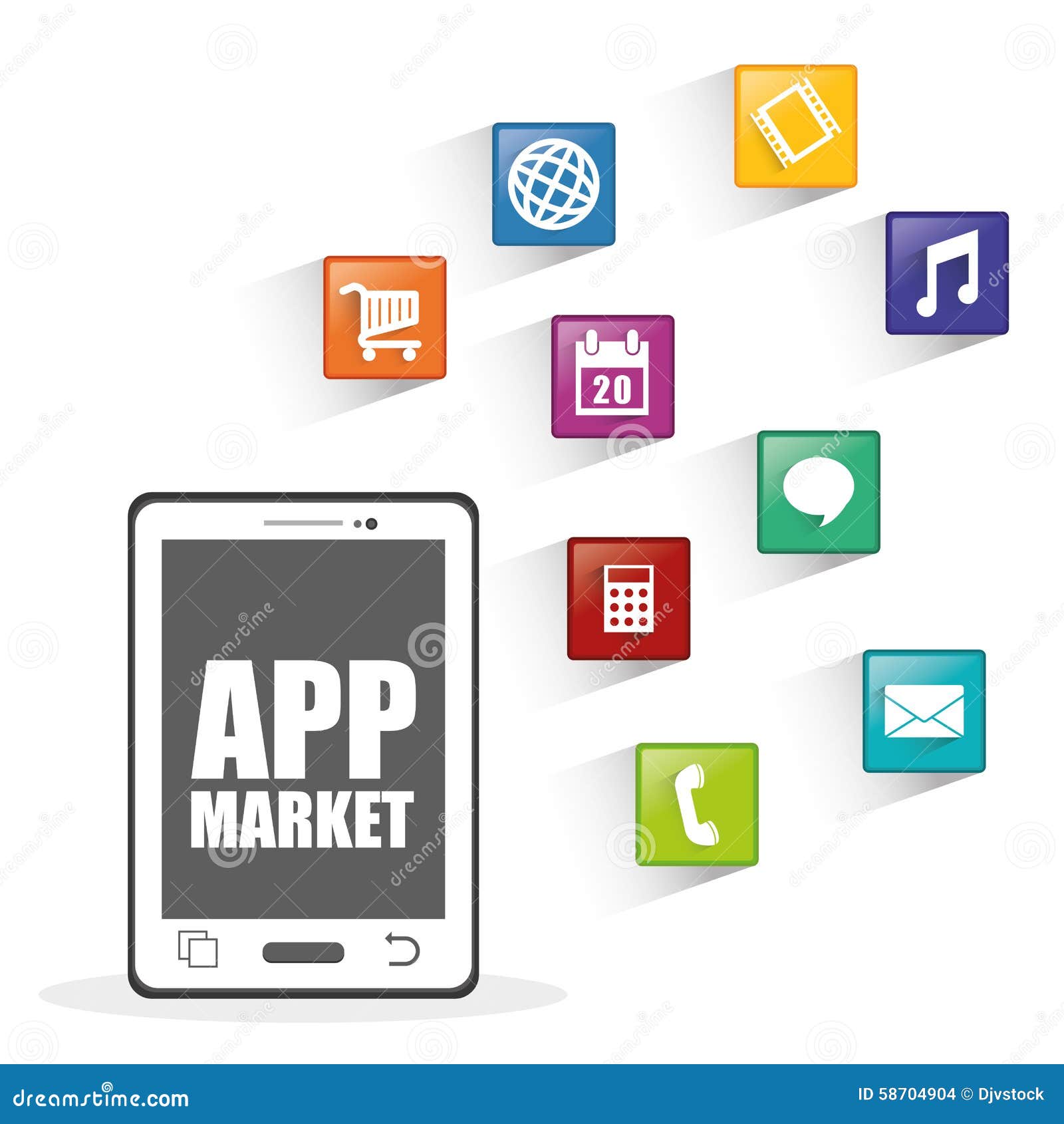 Mobile app design. stock vector. Illustration of ecommerce - 58704904