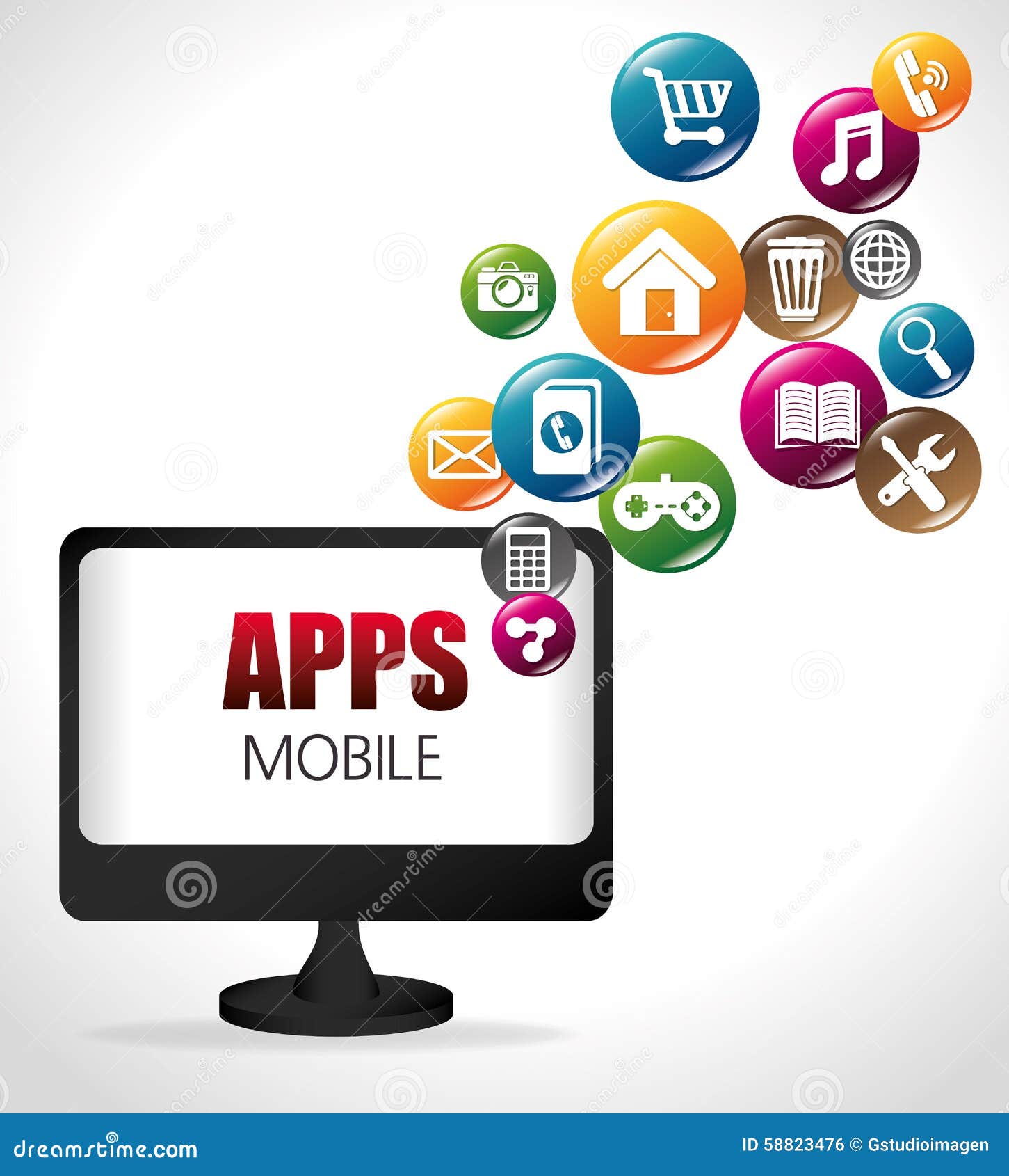 Mobile app design. stock vector. Illustration of digital - 58823476