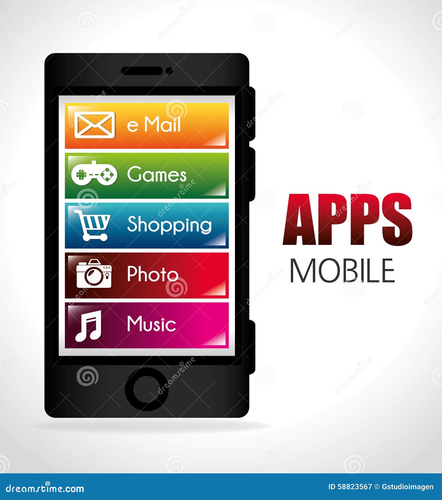 Mobile app design. stock vector. Illustration of service - 58823567