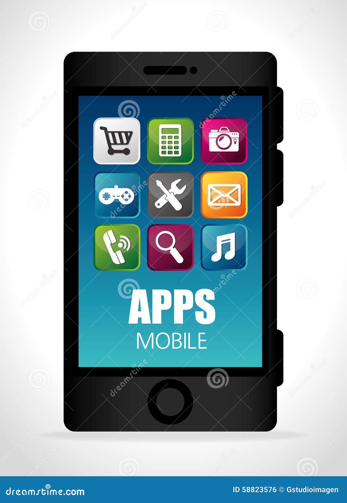 Mobile app design. stock vector. Illustration of shopping - 58823576