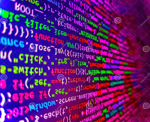 Mobile App Developer. Digital Abstract Bits Data Stream, Cyber Pattern ...