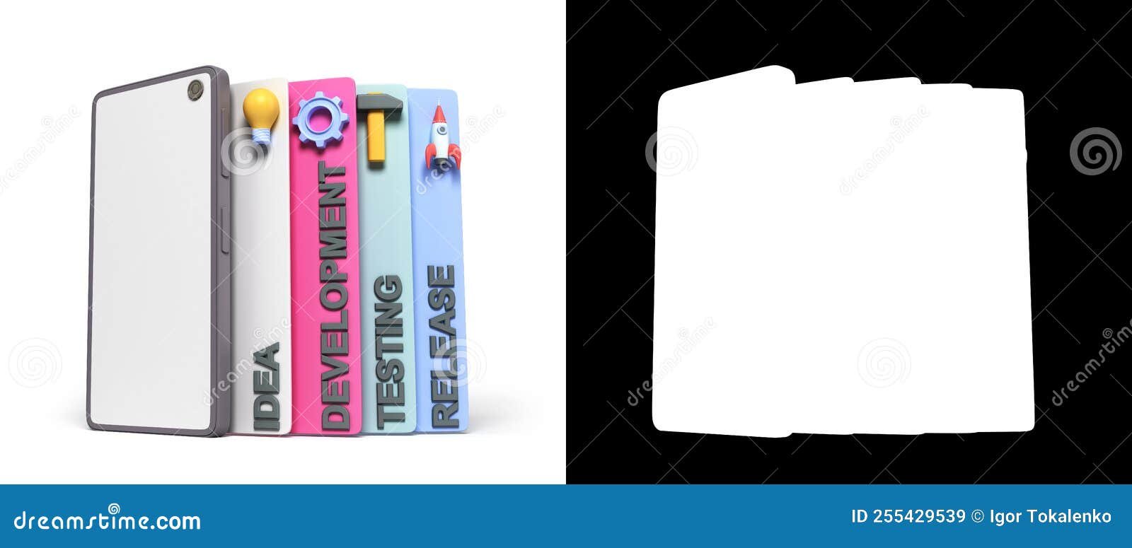 Mobile App Development Concept Stages of Application Development 3d ...