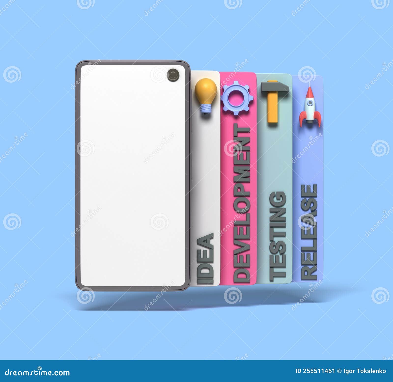 Mobile App Development Concept Stages of Application Development 3d ... Mobile App Development Concept Stages of Application Development 3d ...