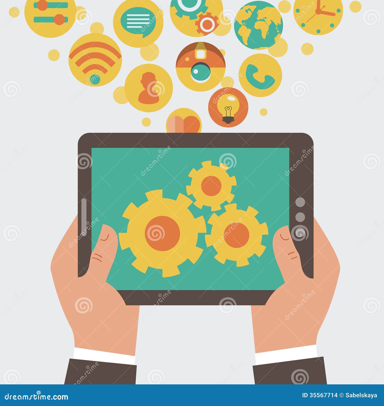 Mobile App Development Concept Stock Vector - Illustration of digital ... Mobile App Development Concept Stock Vector - Illustration of digital ...