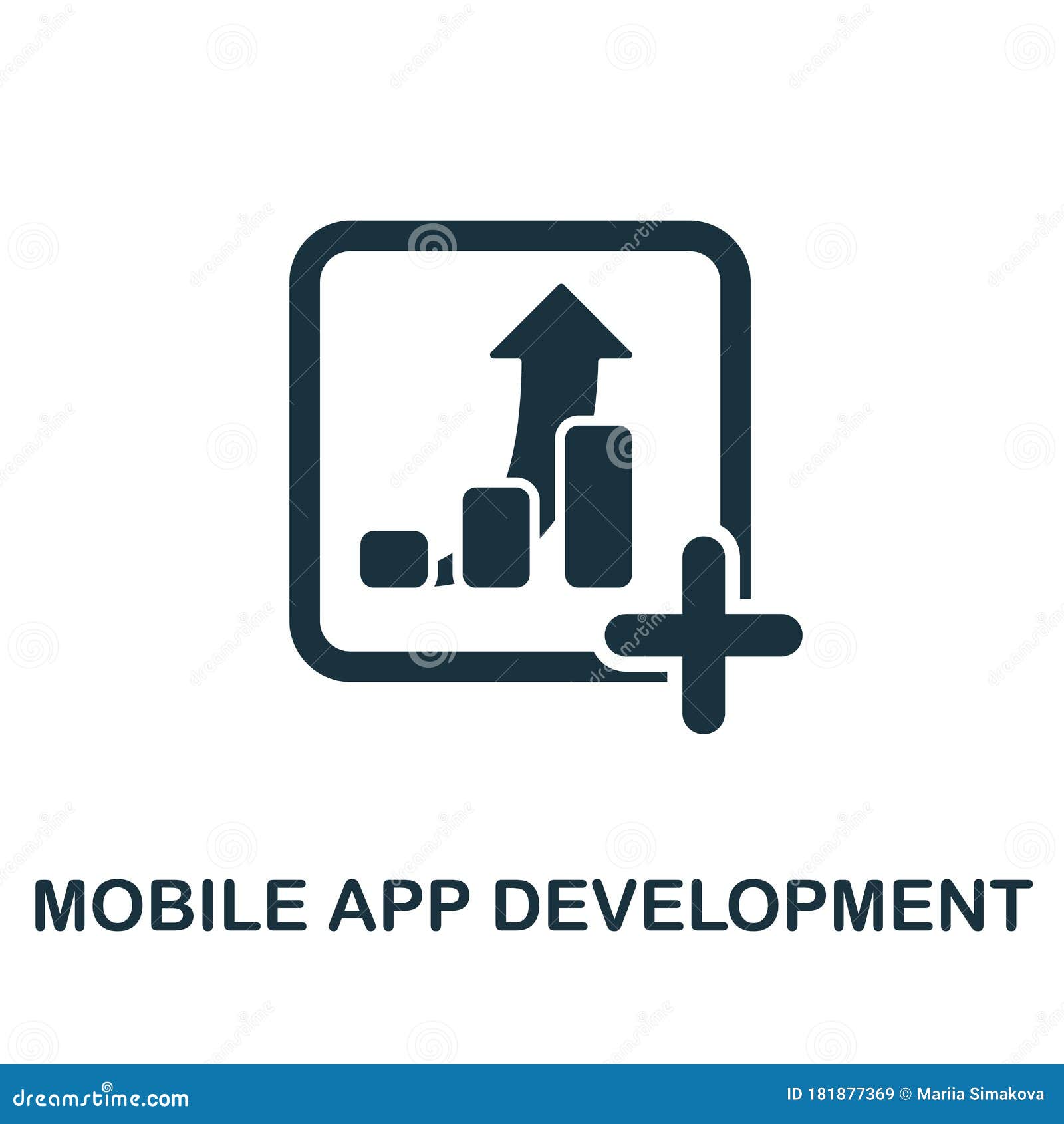 Mobile App Development Icon. Simple Line Element Mobile App Development ...