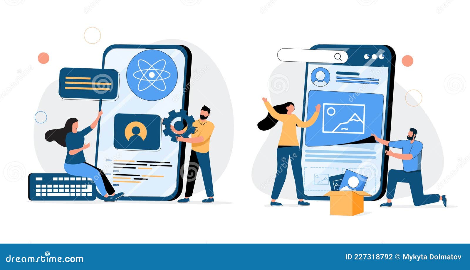 Mobile App Development Process Abstract Concept Vector Illustration Set ... Mobile App Development Process Abstract Concept Vector Illustration Set ...