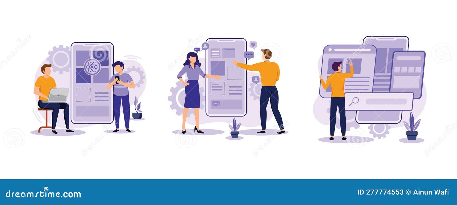 Web Design Usability As Website Practical And Responsive Work Outline Concept Cartoon Vector ...