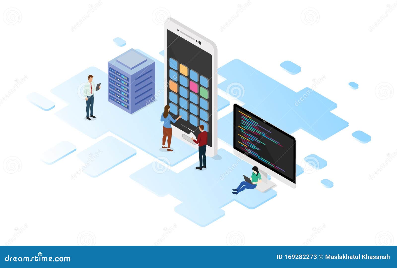 Mobile App Development with Programming Language and Server with Team ...