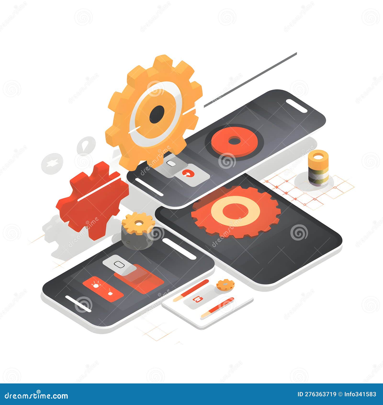 A Mobile App Development Project Targeting Ios Or Android Created With Generative Ai Stock