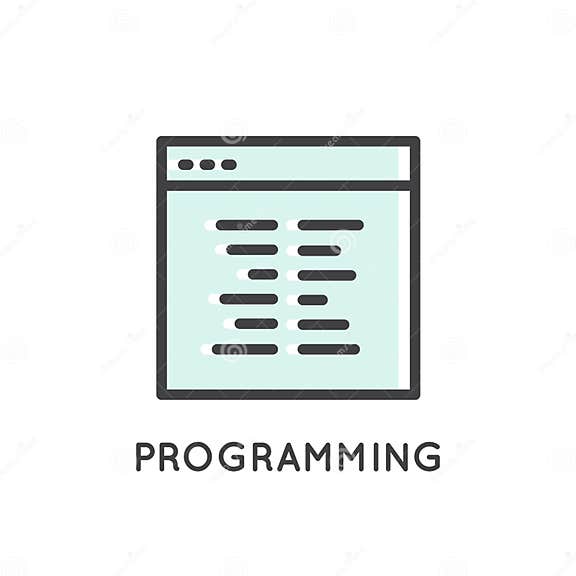 Mobile and App Development Tools and Processes, Programming, Coding Process Stock Vector ...