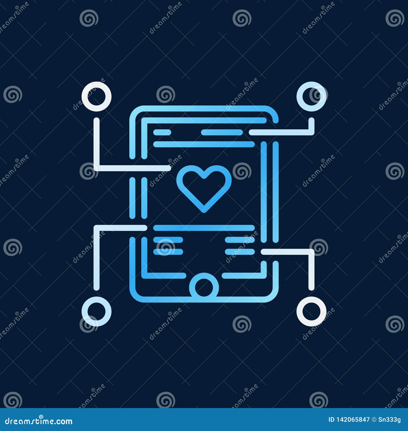 Mobile App Development Vector Colorful Outline Icon or Symbol Stock ...