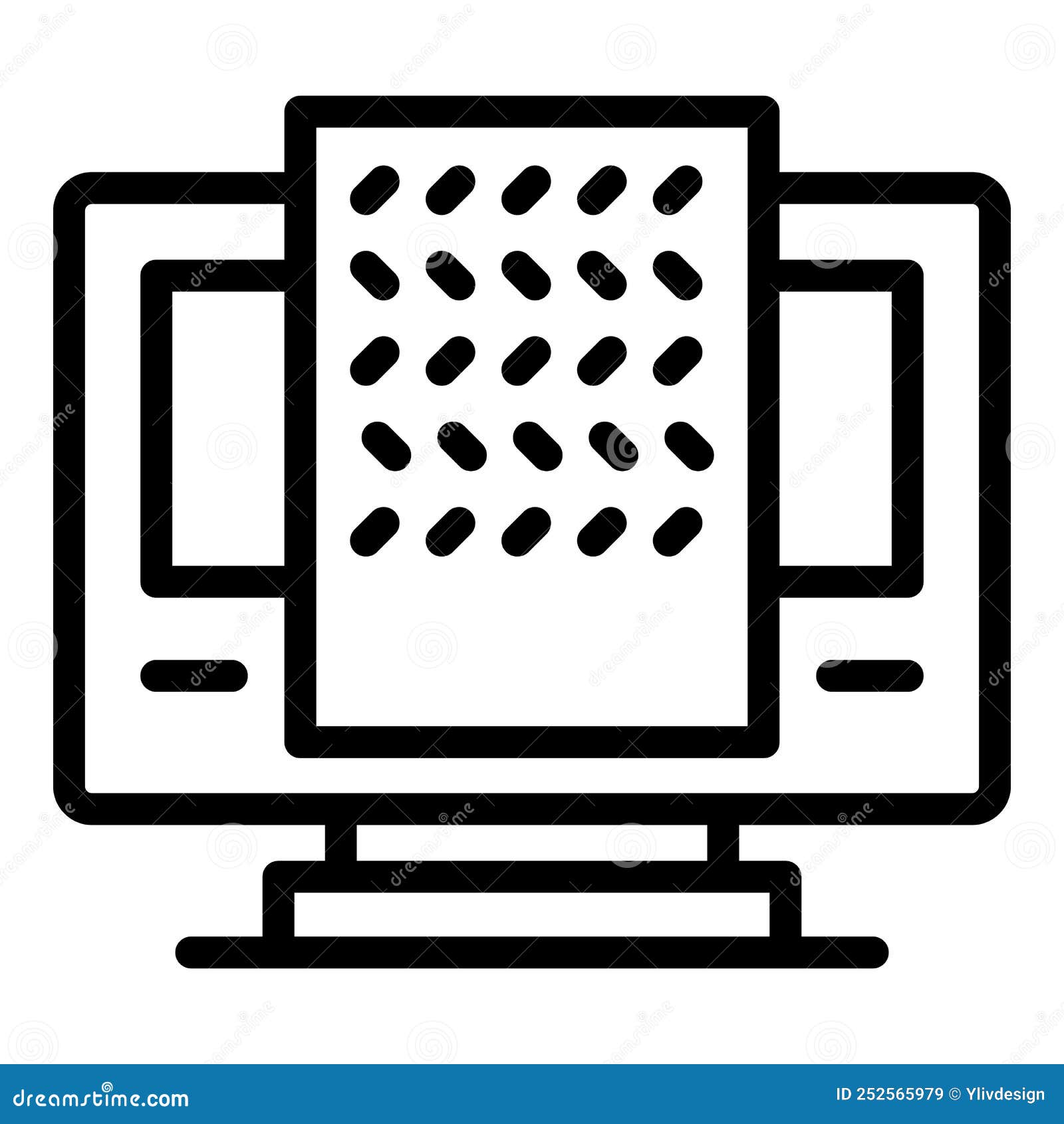 Mobile App Icon Outline Vector. Build Process Stock Illustration ...