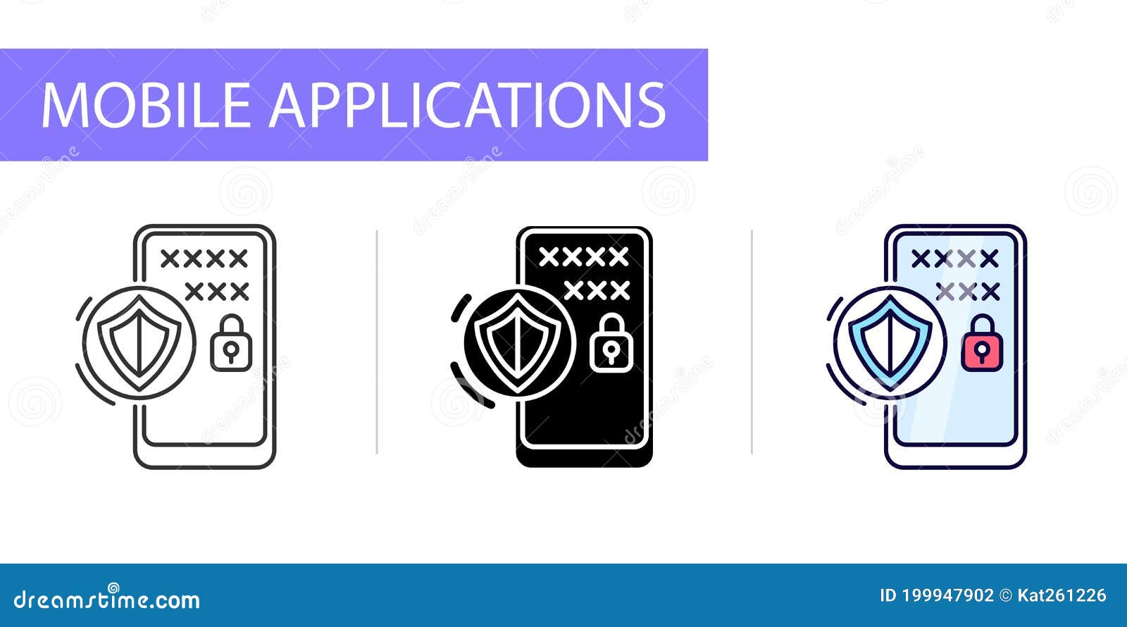 Mobile App Icon, Password Storage App Stock Vector - Illustration of ...