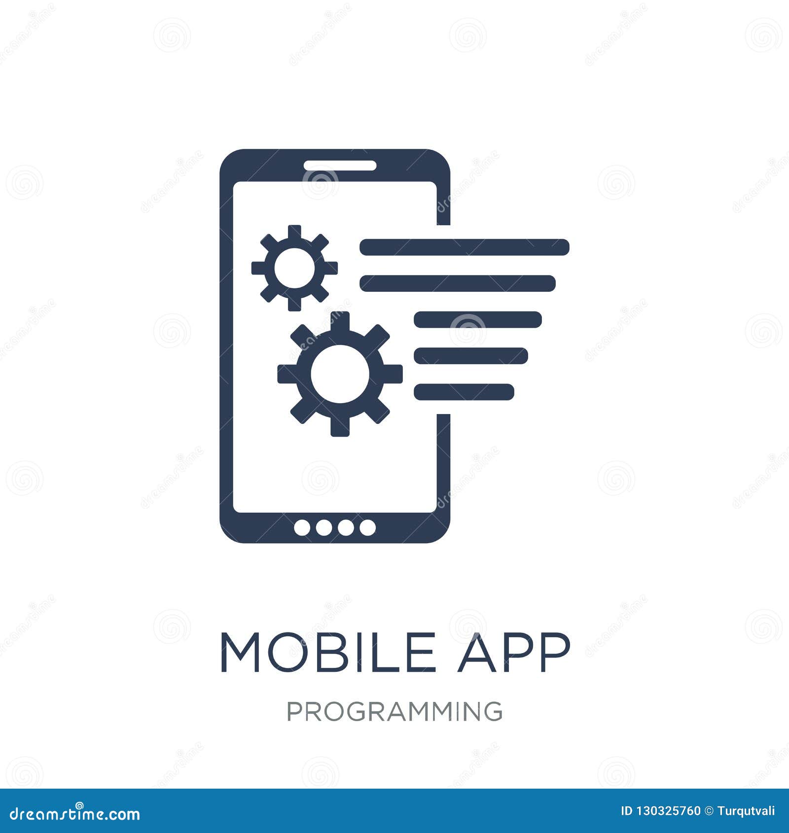 Mobile App Icon. Trendy Flat Vector Mobile App Icon on White Background ... Mobile App Icon. Trendy Flat Vector Mobile App Icon on White Background ...