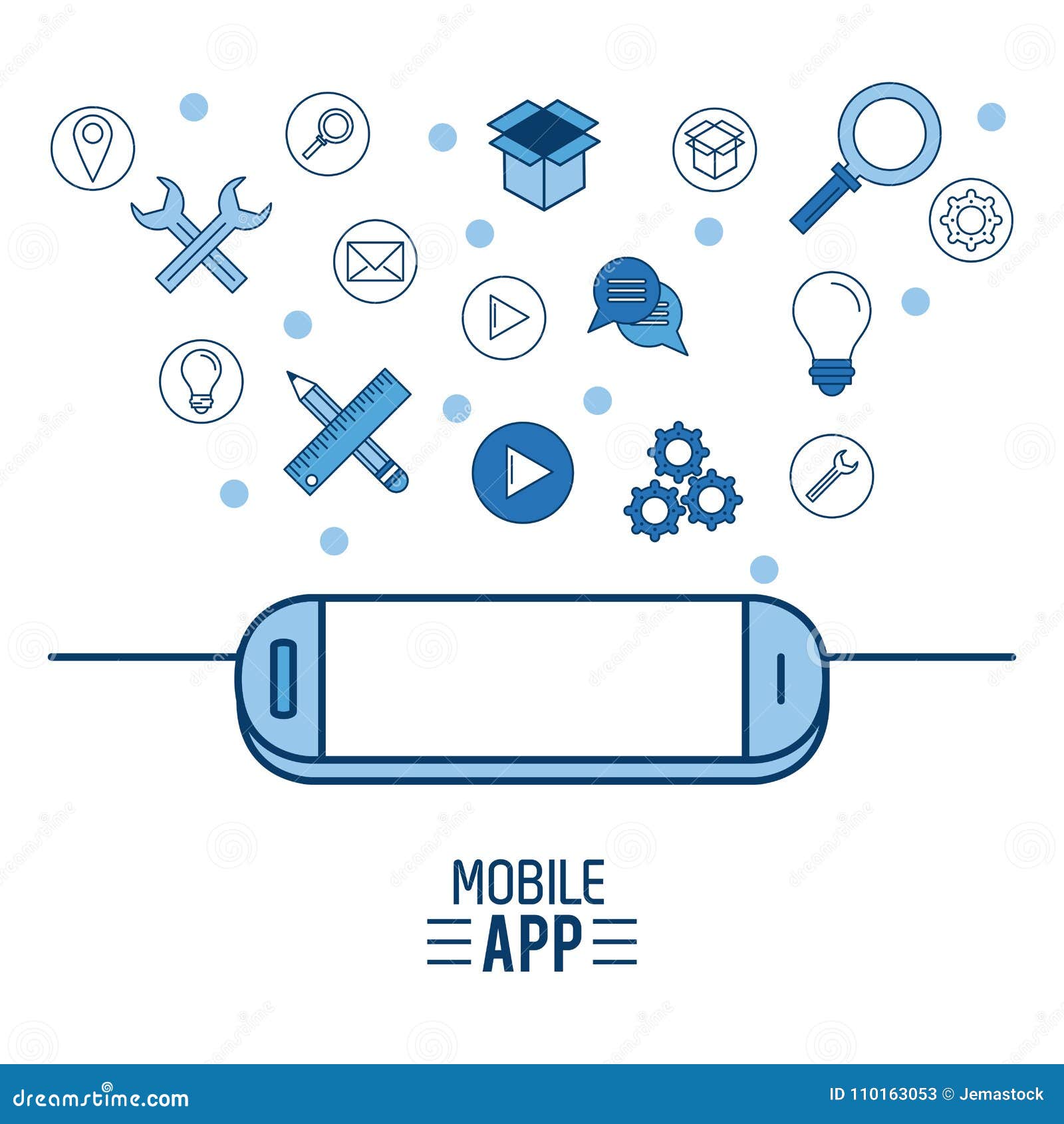 Mobile app infographic stock vector. Illustration of information ...