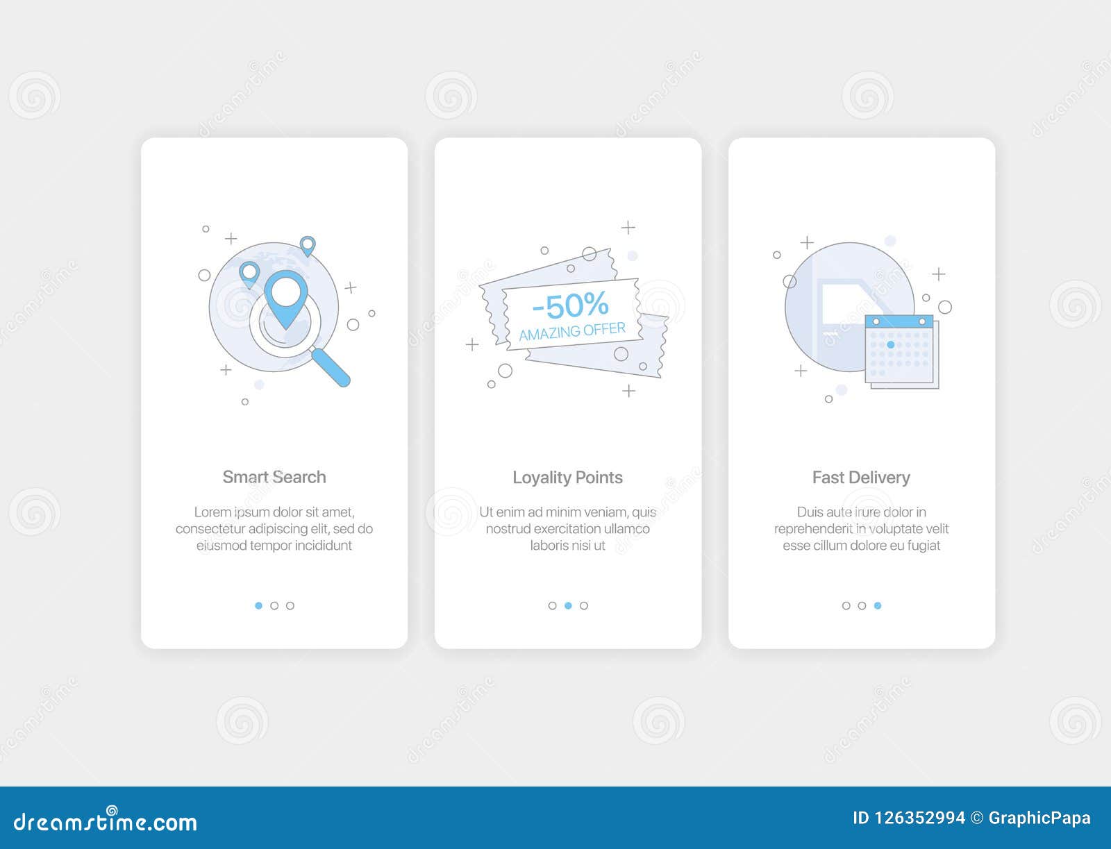 Mobile App Intro Screens. Vector Onboarding Illustration Flat Design ... Mobile App Intro Screens. Vector Onboarding Illustration Flat Design ...