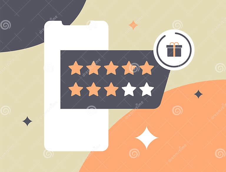 Mobile App Loyalty Program Illustration, Smartphone Rewards, Customer ...