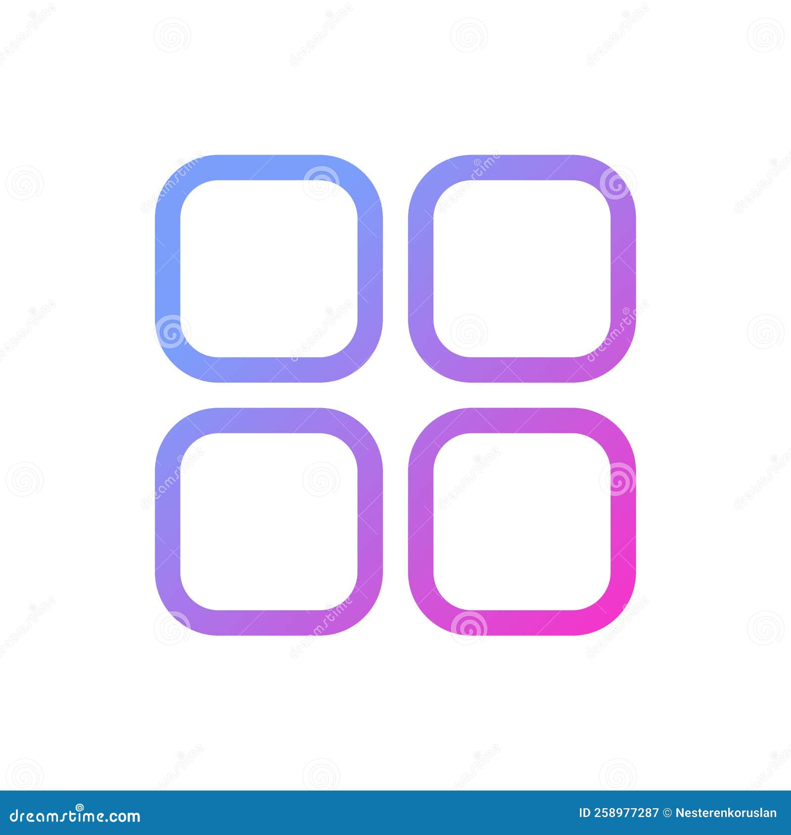 Mobile App Menu Pixel Perfect Gradient Linear Ui Icon Stock Vector