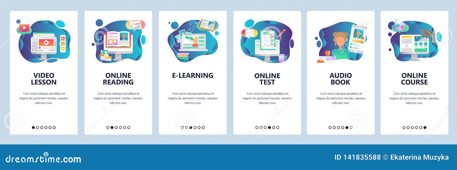 Mobile App Onboarding Screens. Online Education and Internet Video ... Mobile App Onboarding Screens. Online Education and Internet Video ...