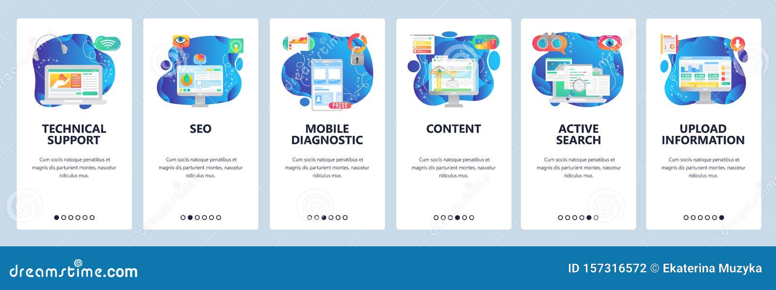 Mobile App Onboarding Screens. Phone Application Wireframe, Medical ...