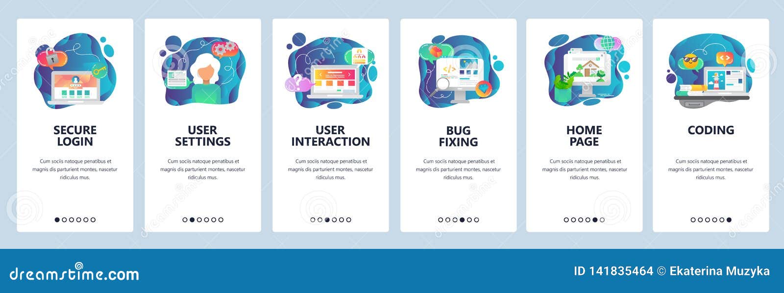 Mobile App Onboarding Screens Secure Login Website Coding And