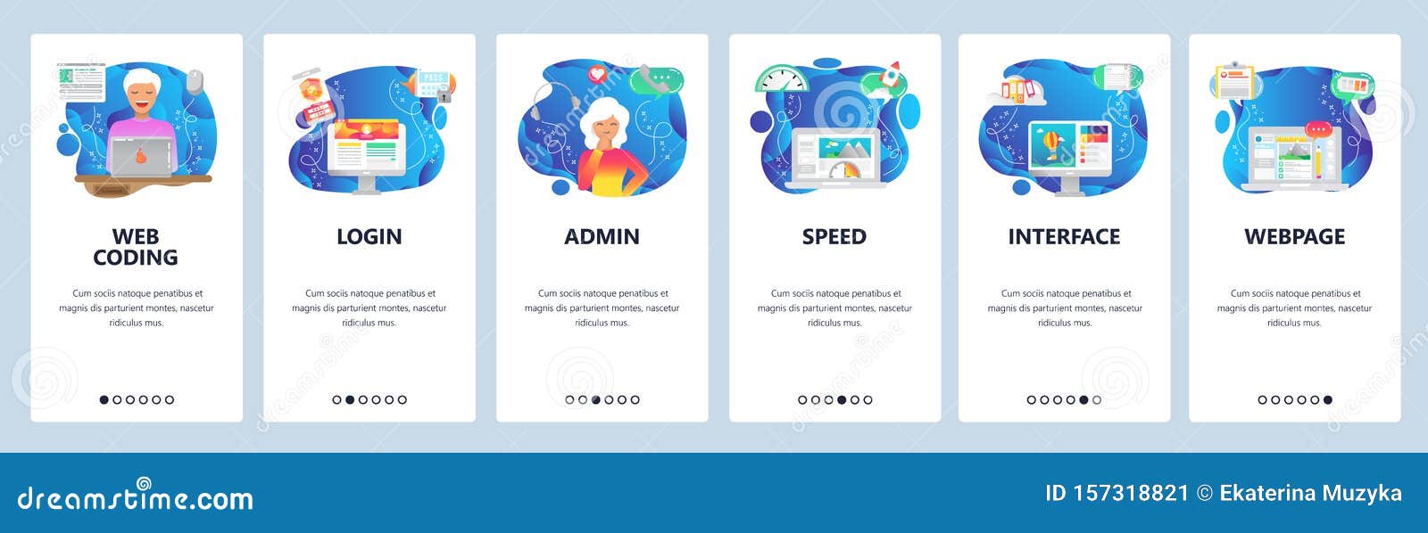 Mobile App Onboarding Screens Software Engineer Coding Interface