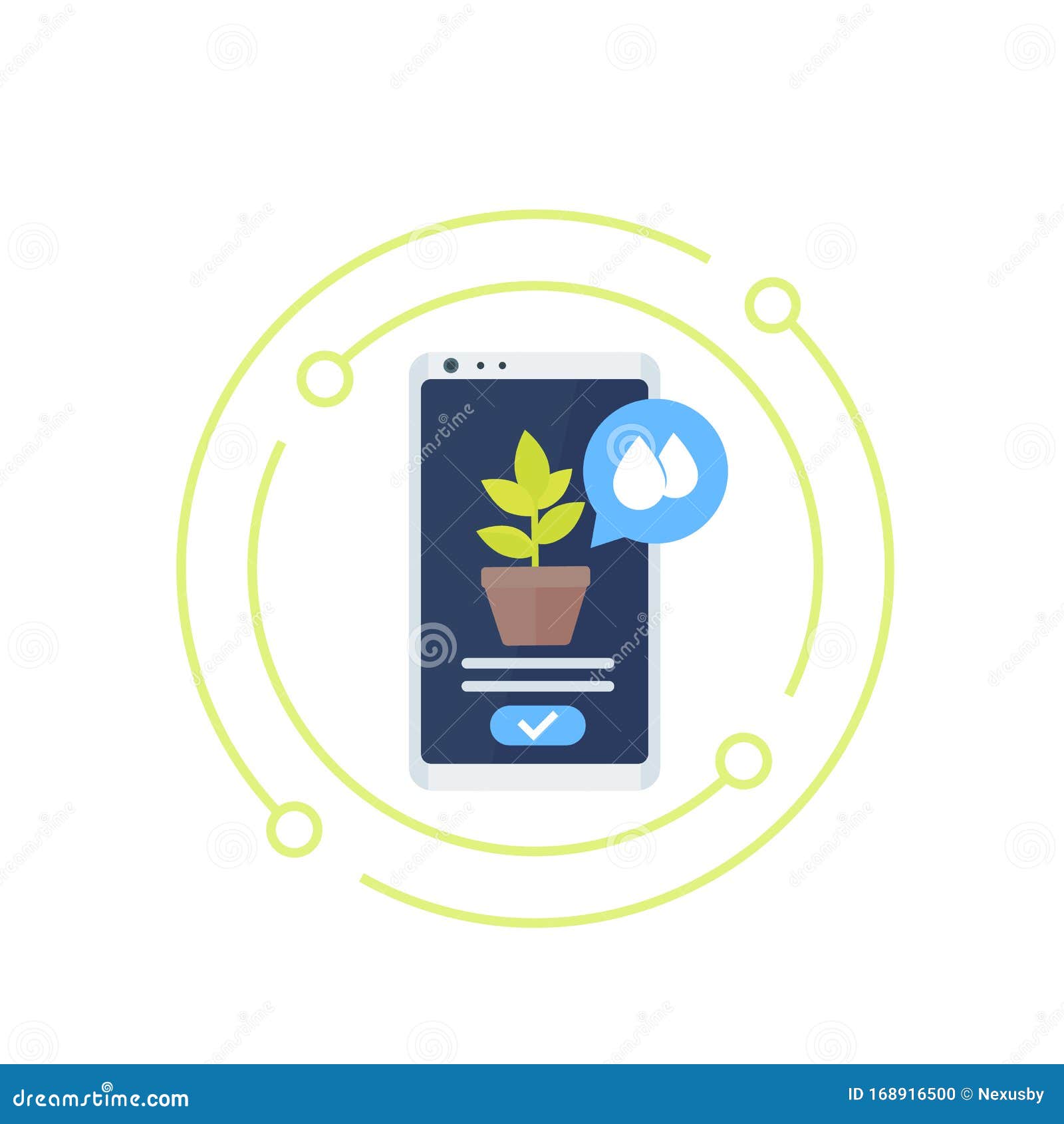 Mobile App for Plants, Vector Icon Stock Vector - Illustration of ...