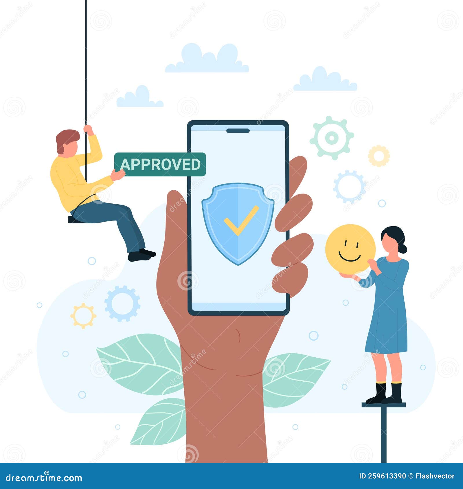 Mobile App Safety Technology, Data Protection in Phone, Shield on ...