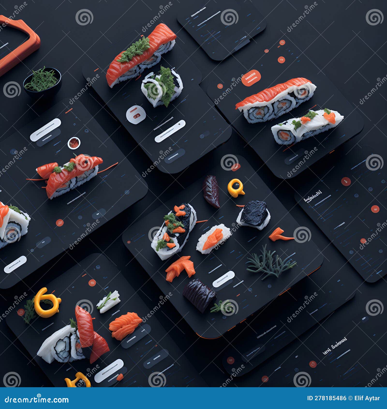 Mobile App for Sushi Ui Ux, Clean Ui User Interface, Created with ...