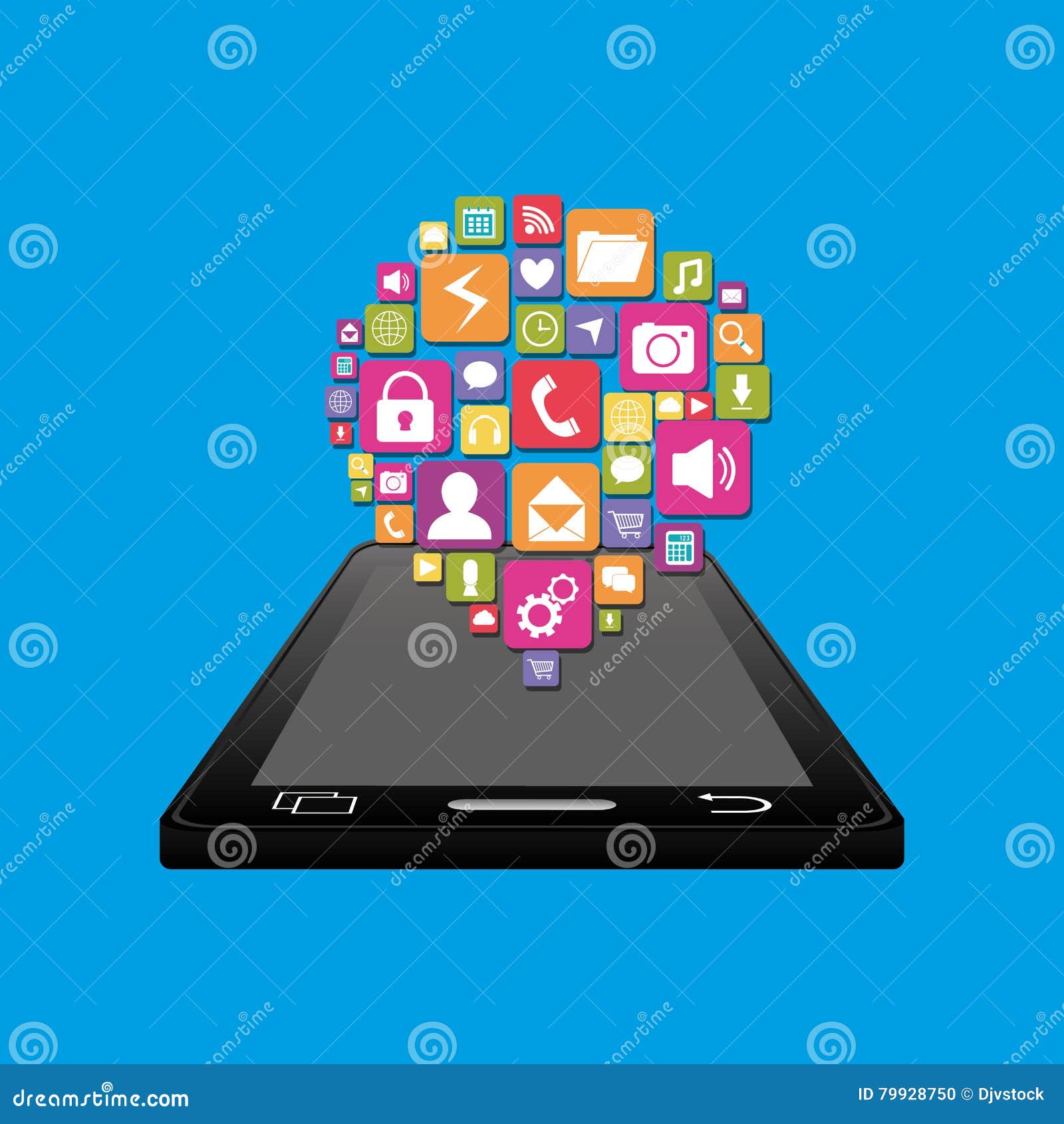 Mobile app technology stock vector. Illustration of analysis - 79928750