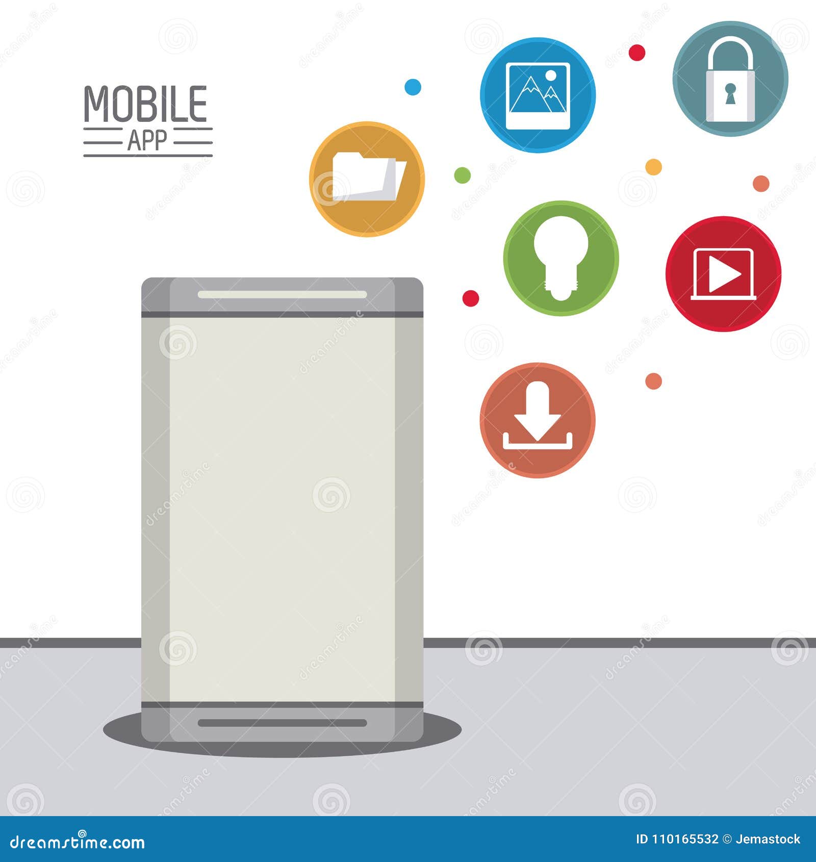 Mobile app technology stock vector. Illustration of program - 110165532