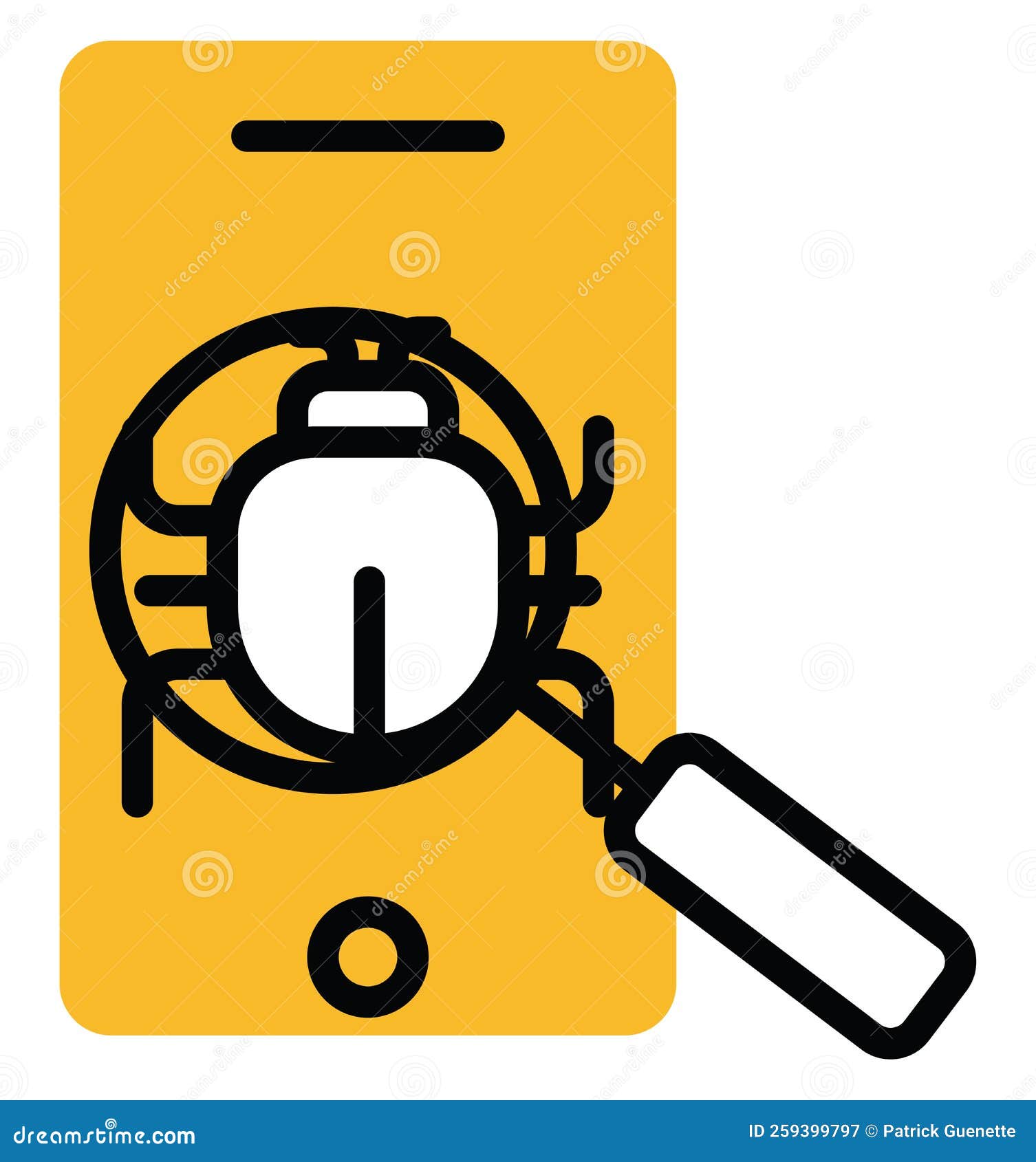 Mobile app testing, icon stock vector. Illustration of test - 259399797