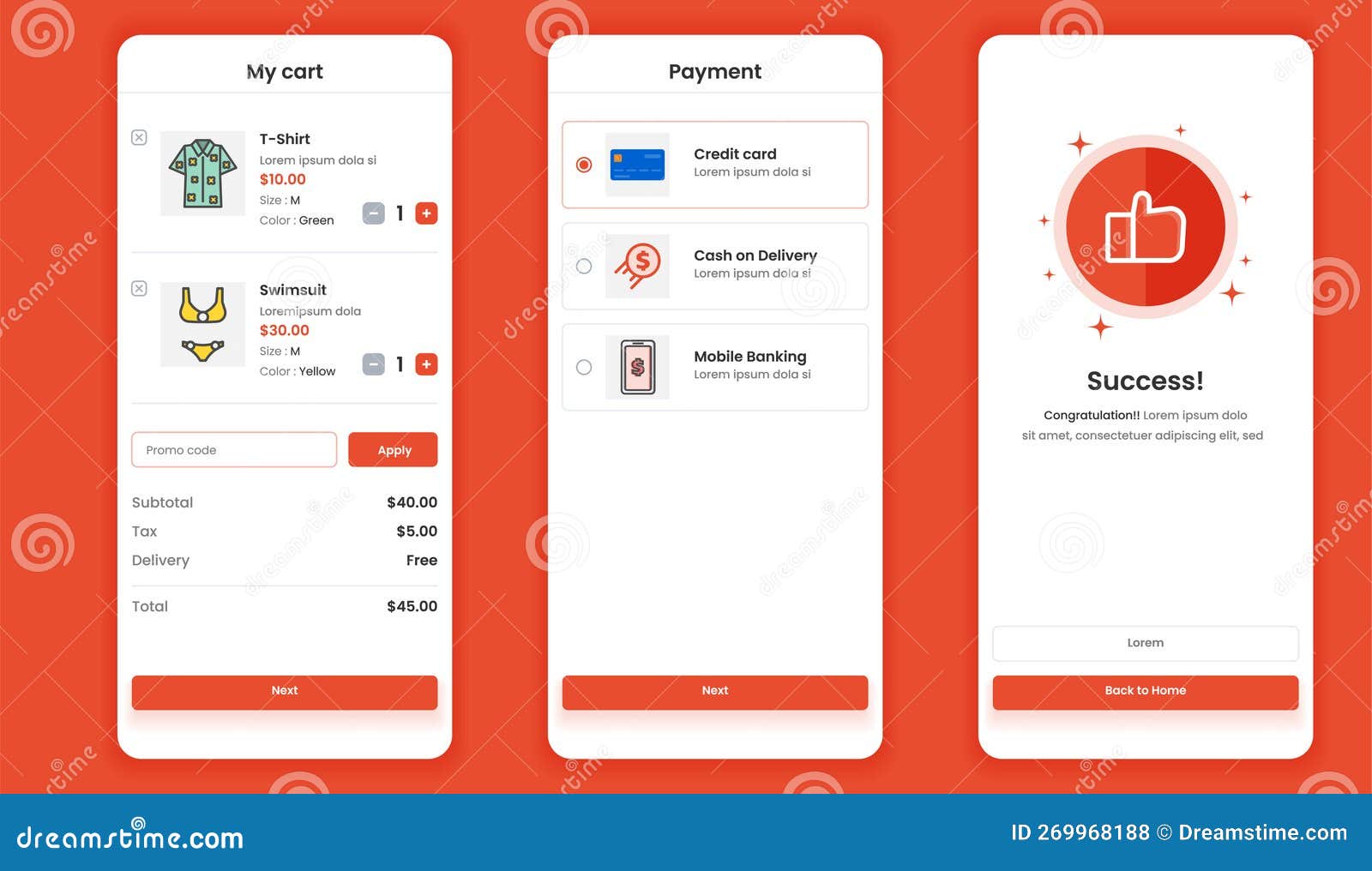 Mobile App Ui Kit Checkout Process Stock Vector - Illustration of ... Mobile App Ui Kit Checkout Process Stock Vector - Illustration of ...