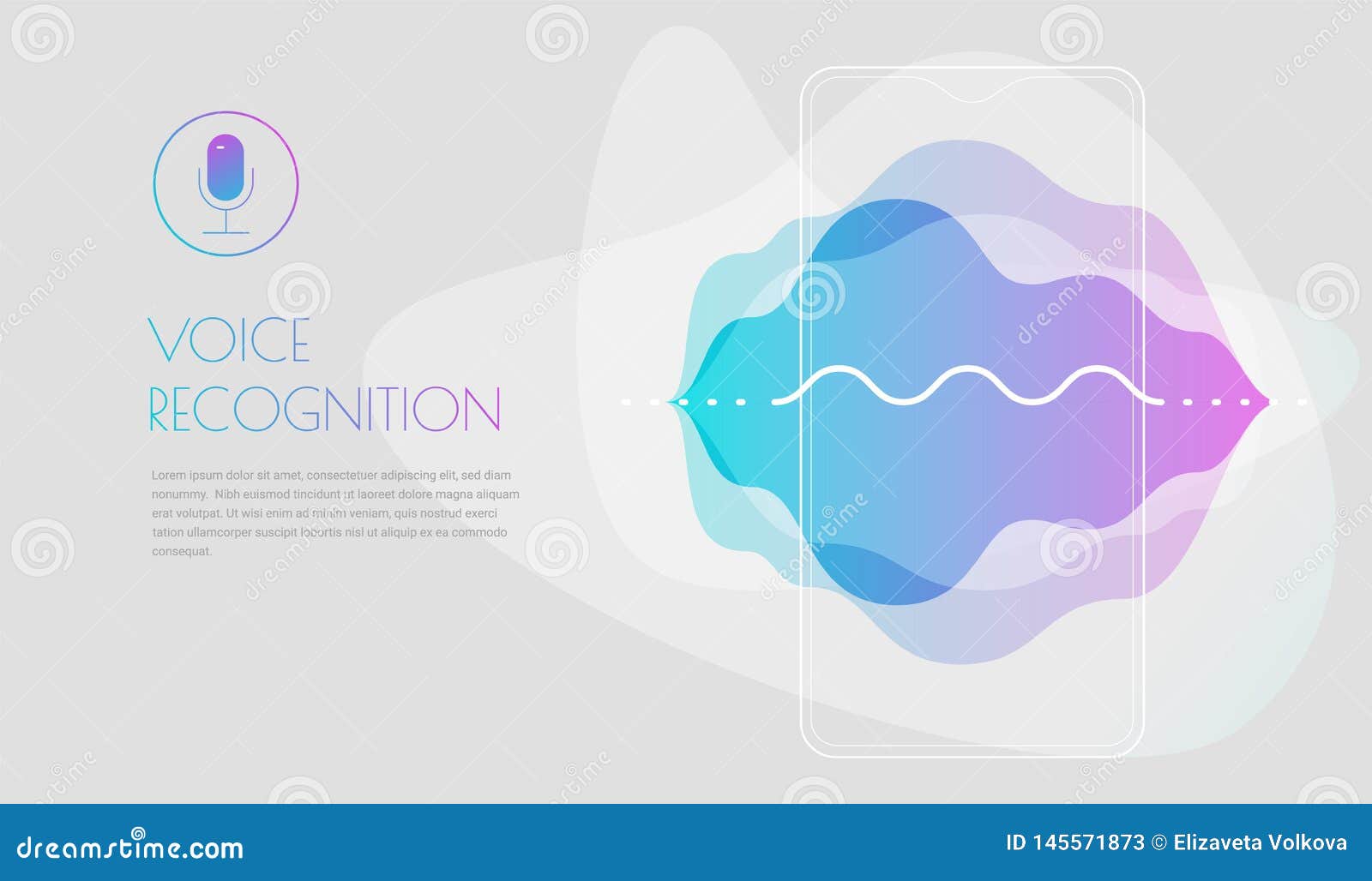 Mobile App UI Personal Voice Assistant Concept Stock Vector ...