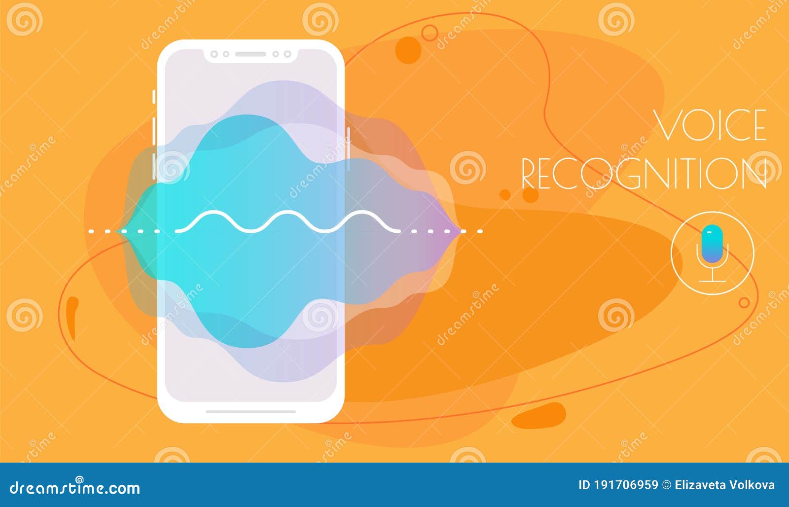 Mobile App UI Personal Voice Assistant Concept Stock Vector ...