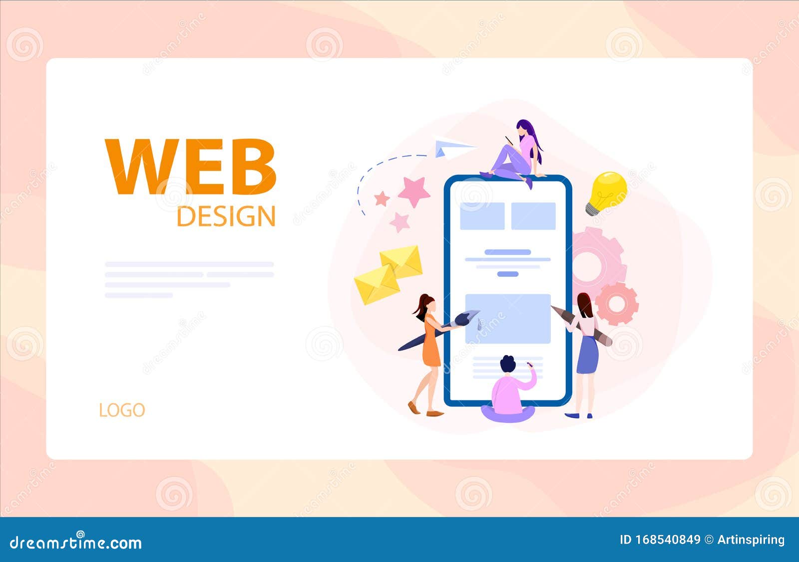 Mobile App And Web Development Banner Concept Set. Stock Vector ...